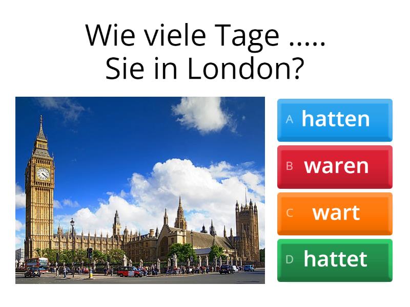 Linie 1 L.7 Präteritum von sein und haben - war / hatte - Quiz