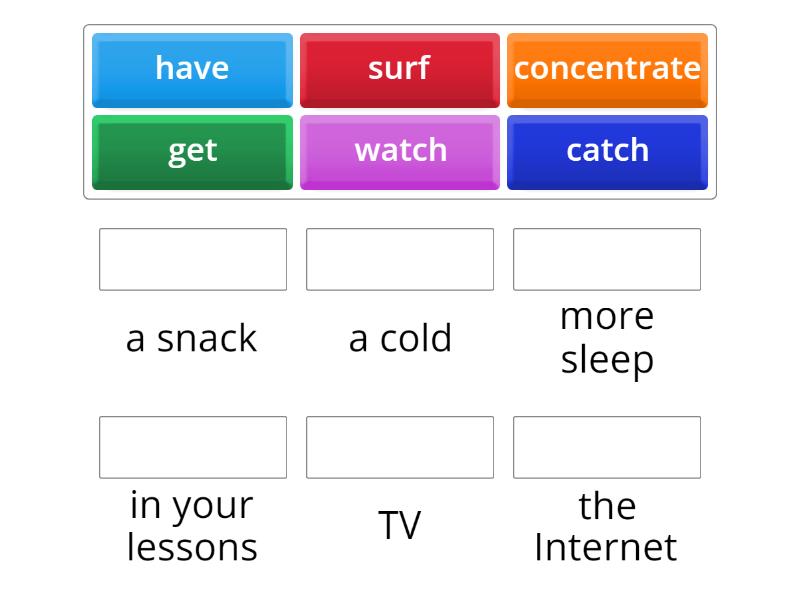 EO 3 unit 2 verb+noun collocation matching - Match up