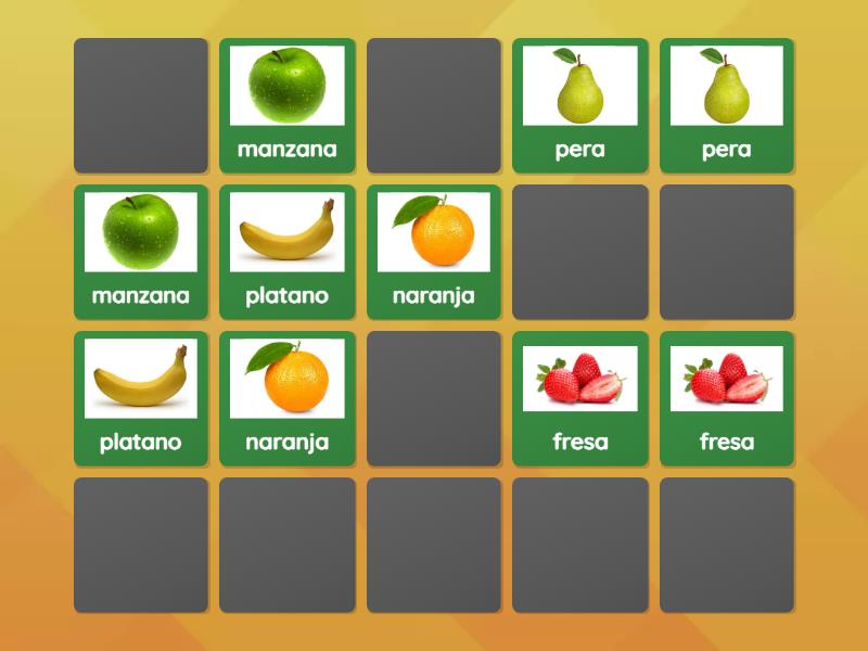 Memori frutas - Matching pairs