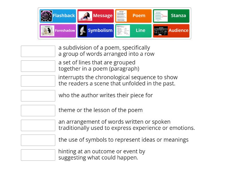 Poetry English I - Match up