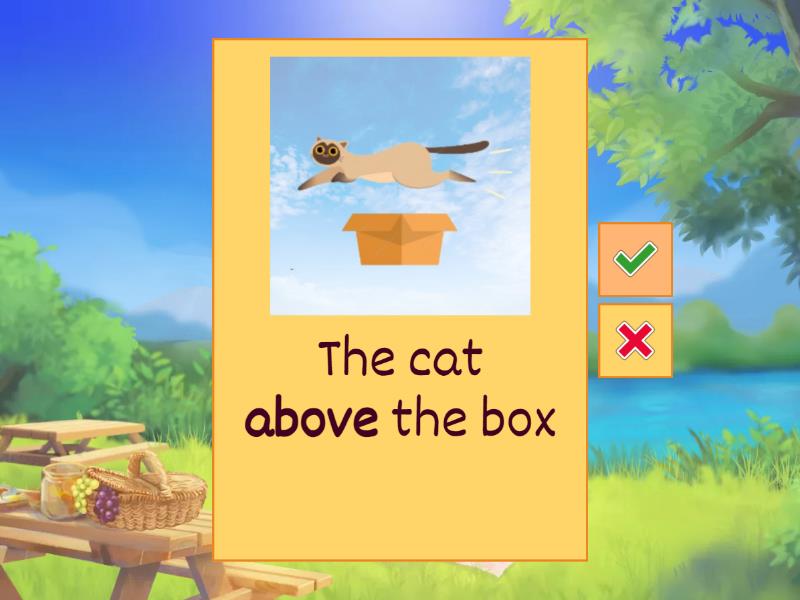 Prepositions of place (near,opposite,between,below,above) - Tarjetas flash