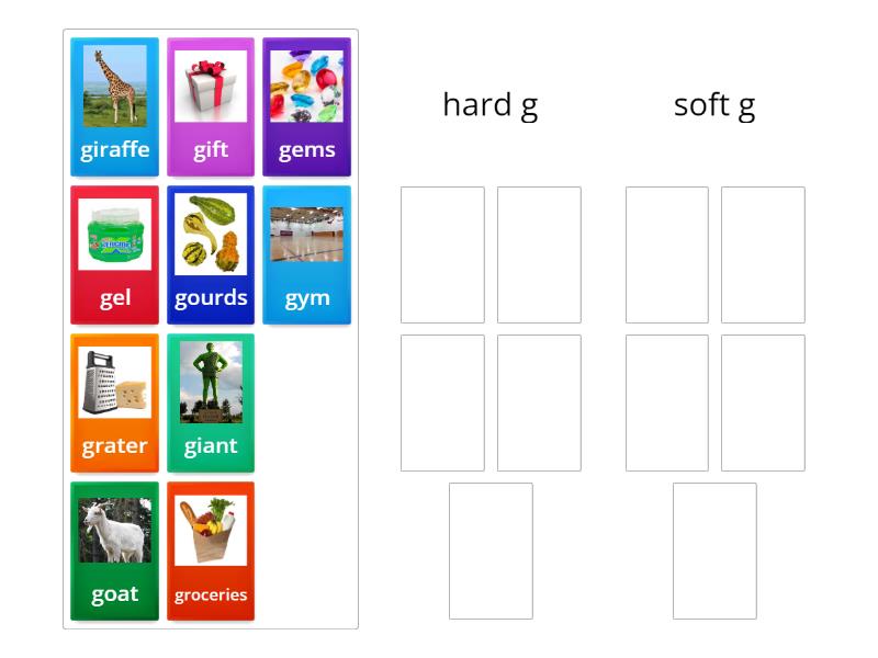hard g and soft g - Group sort