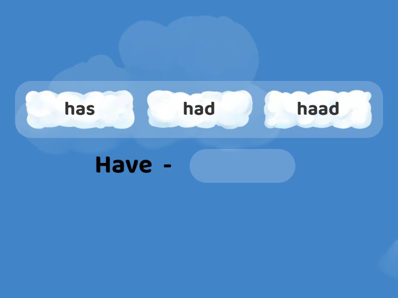 irregular verbs - Missing word