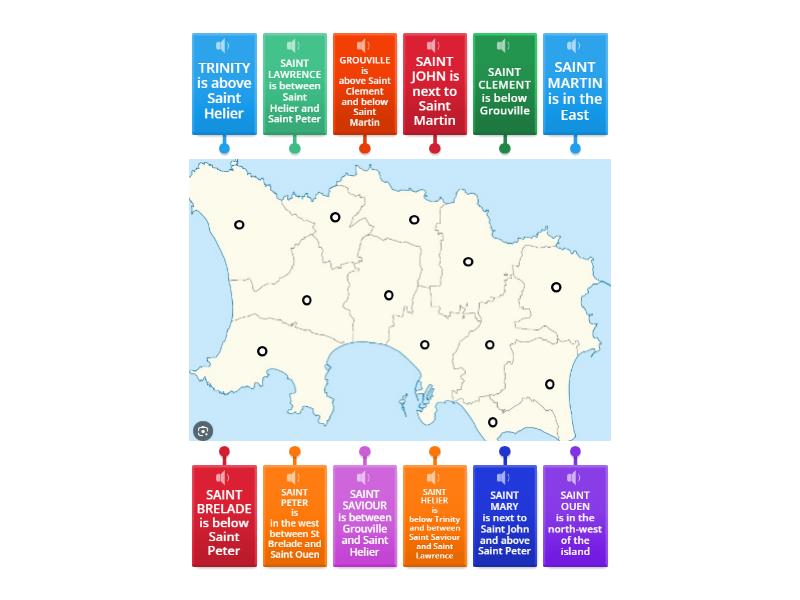 MAP OF JERSEY PARISHES- Level ⭐️⭐️ - Labelled diagram
