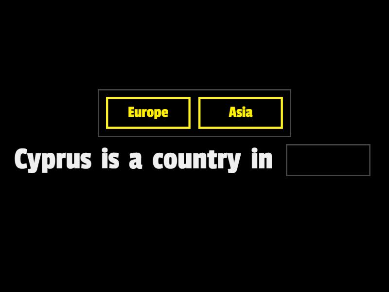 The Continents - Complete the sentence