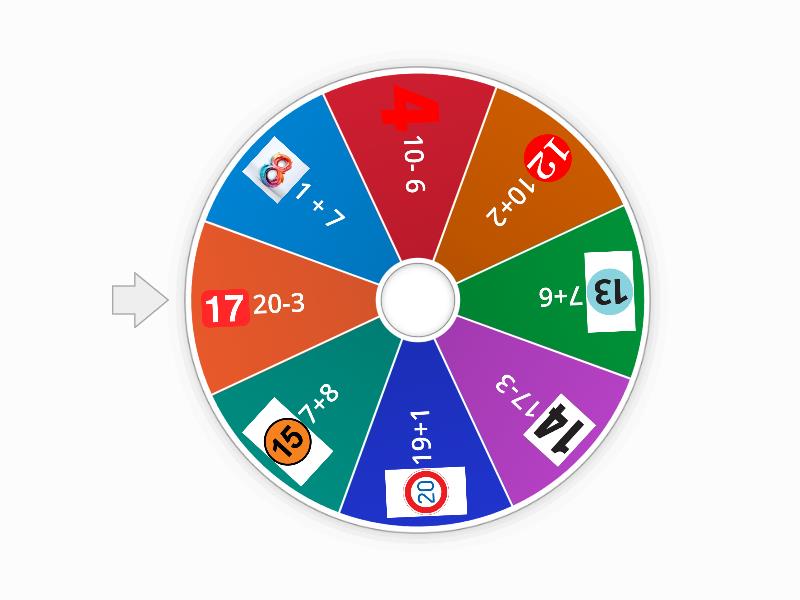 Numbers plus and minus - Spin the wheel