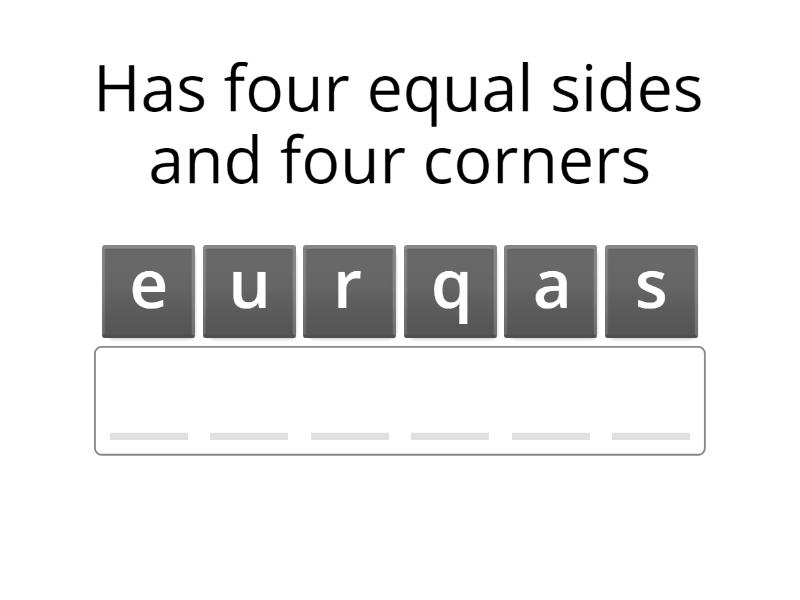 Basic Shapes - Anagram