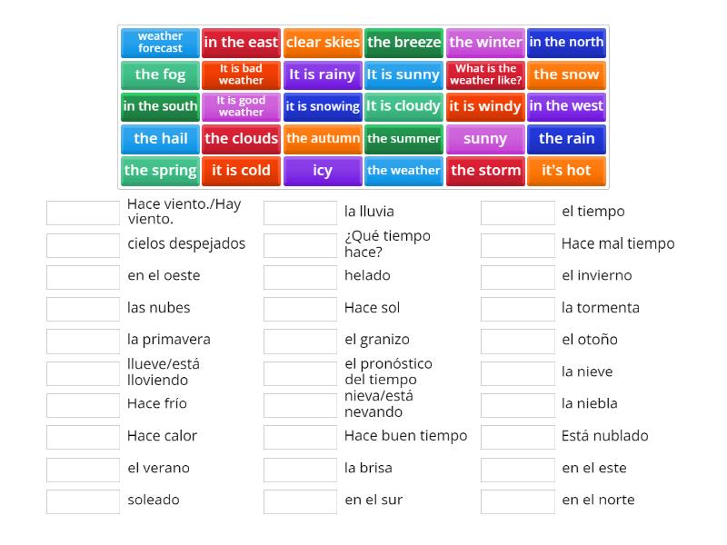 El tiempo - Match up