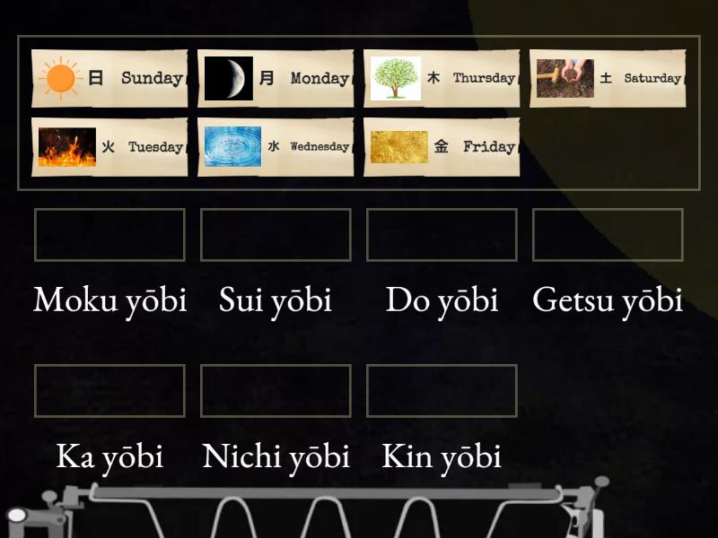 Day of the week - Matching activity - Match up