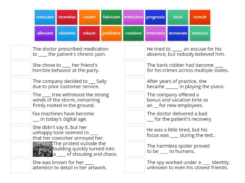 Tommy vocabulary 3 - Match up