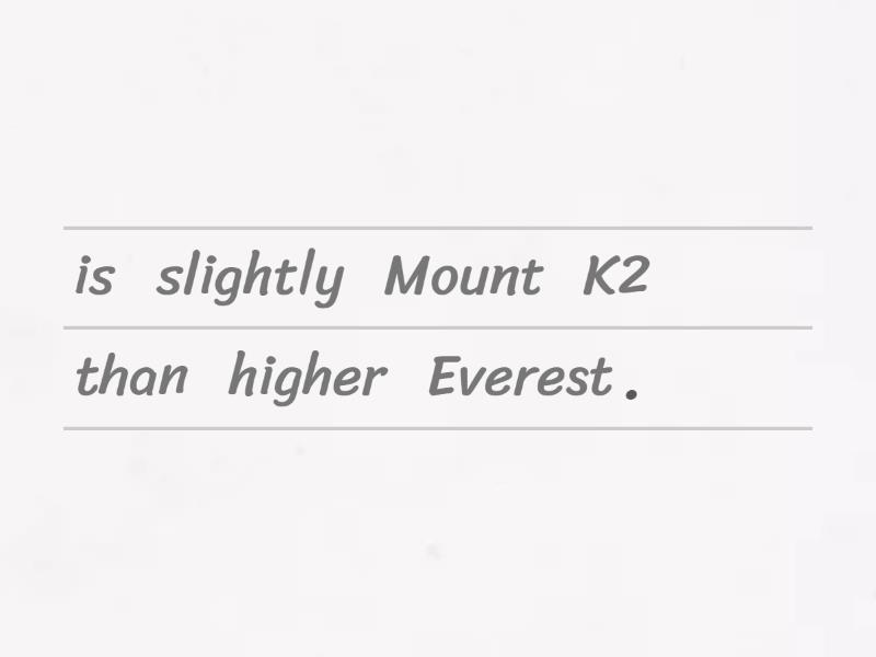 Unit 4 - a bit, a little, slightly, much, far, a lot - Reordenar