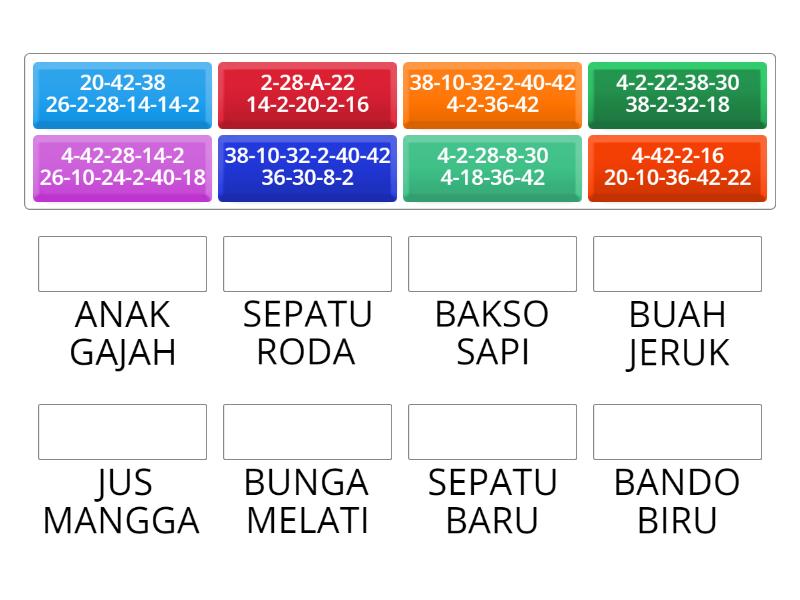 SANDI ANGKA GENAP - Match up