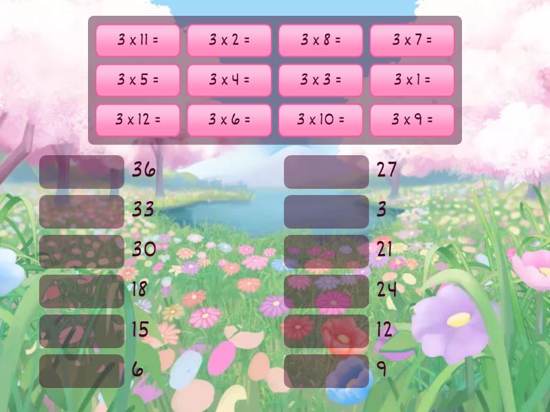 Multiplication Facts Match Up