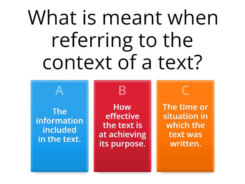 What is context? - Quiz