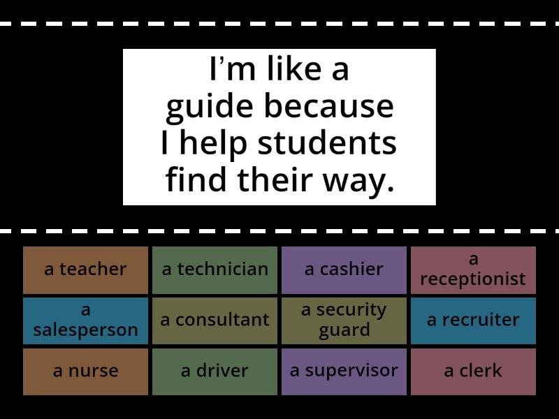 Describing your role (MATCH) - Encontre a combinação