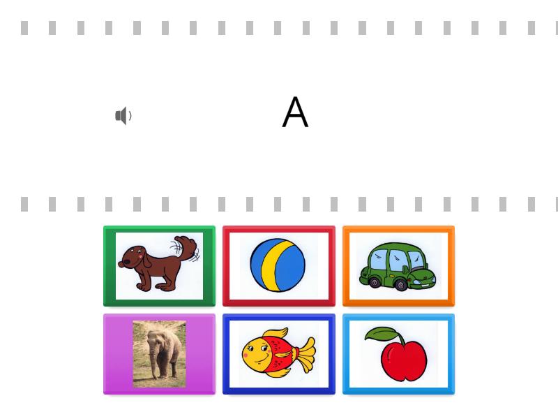 Alphabet a-f - Find the match