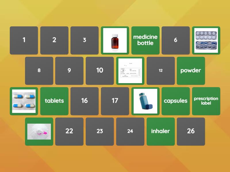 Matching - Reading - At the Pharmacy - Matching pairs