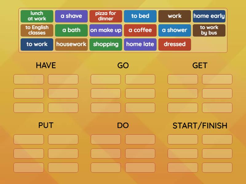NEF elem daily routines - Group sort