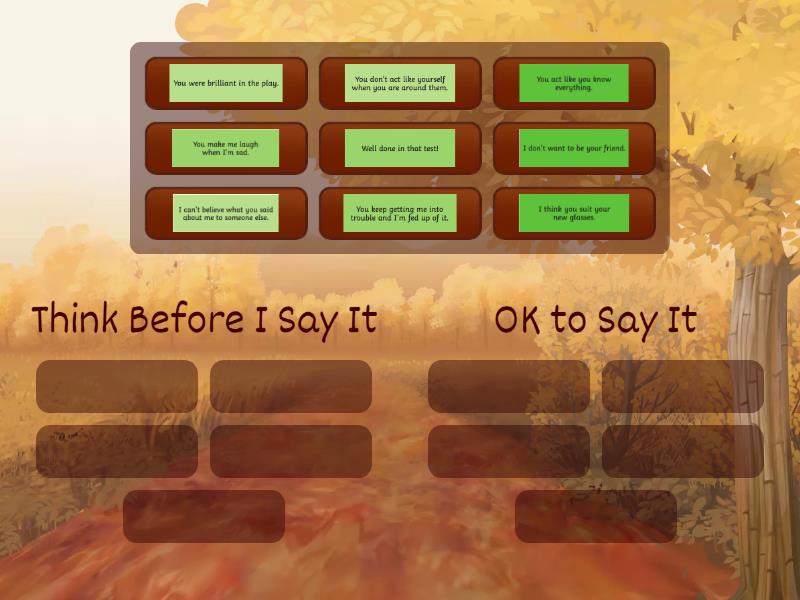 Should I Say It? - Group sort