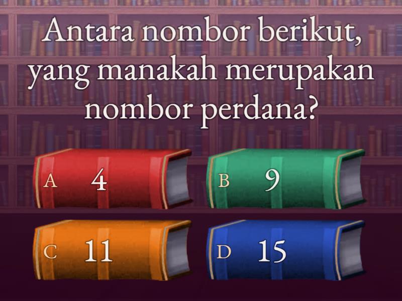 Kenal Pasti Nombor Perdana Quiz