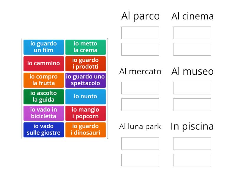 Che cosa fai...? - Group sort