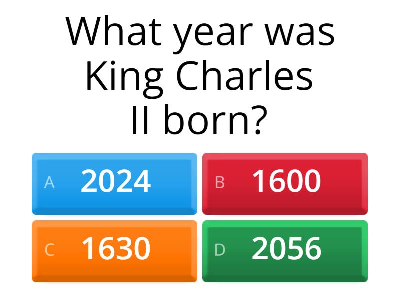 King Charles II Quiz - Cuestionario