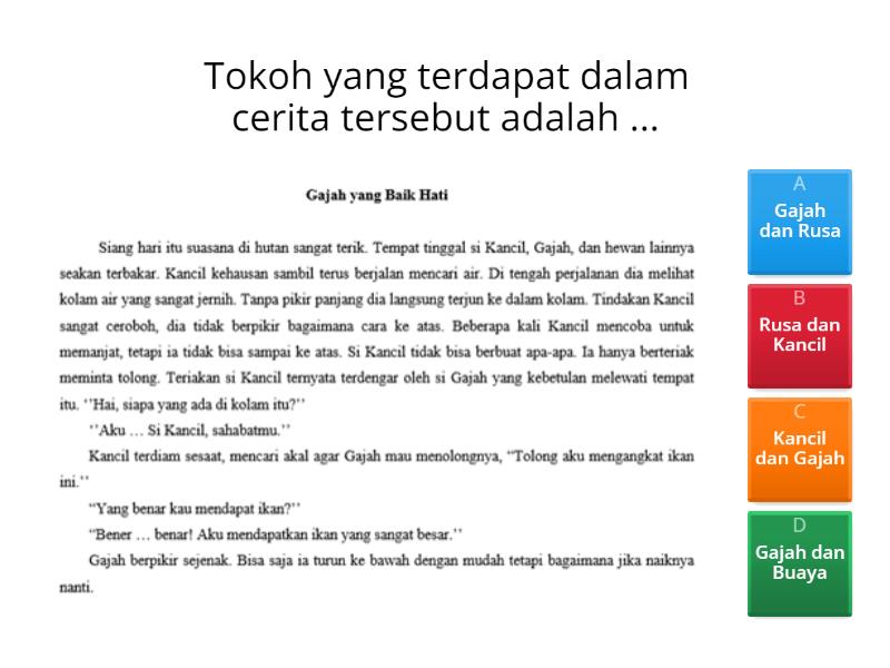 Latihan Soal Unsur Intrinsik Cerita Kelas 5 - Kviz