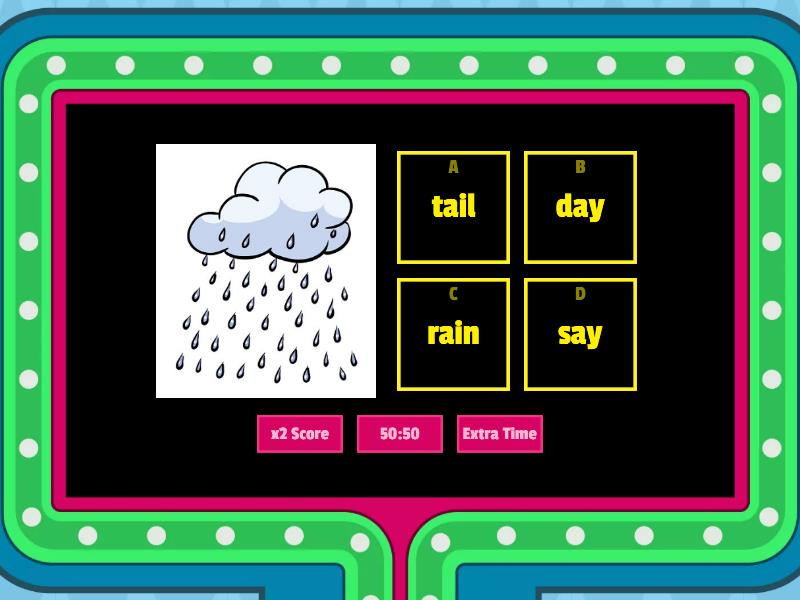 PHONICS: Long ai, ay - Concurso de preguntas