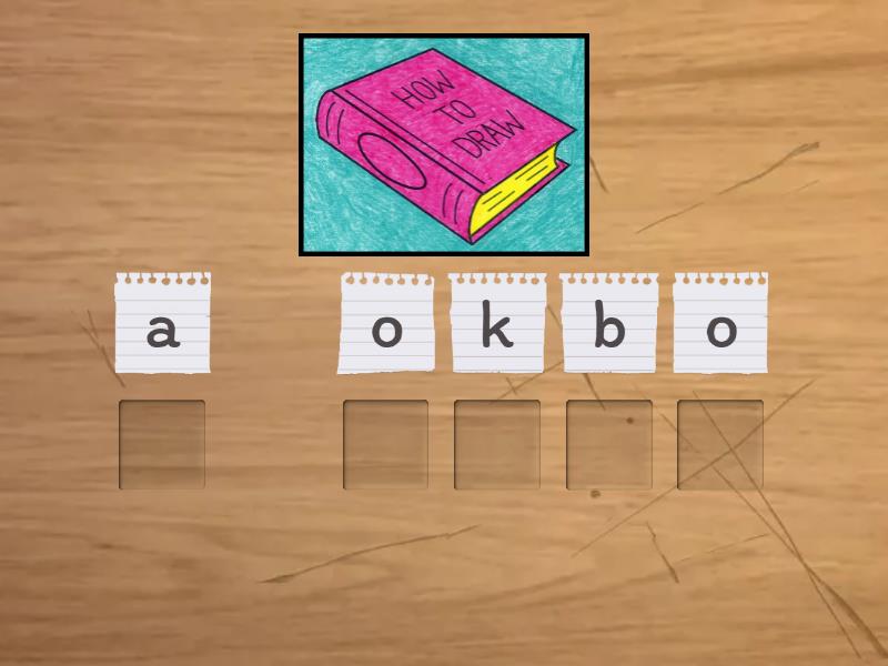 school objects - Anagrama