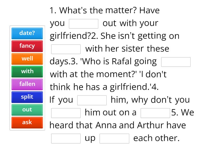 Unit 7. Relationships. - Complete the sentence