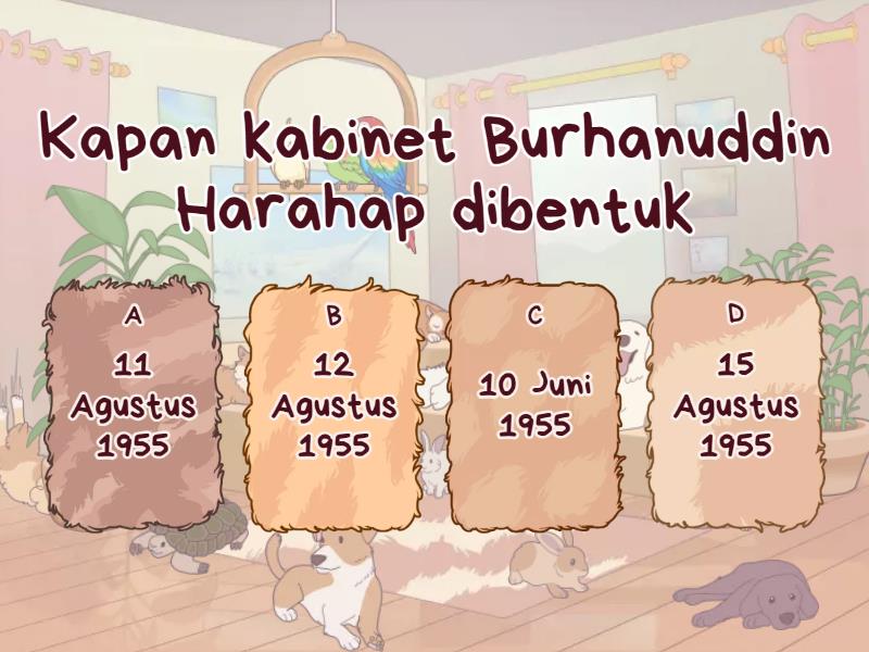 Soal Sejarah Kabinet Burhanuddin Harahap - اختبار تنافسي
