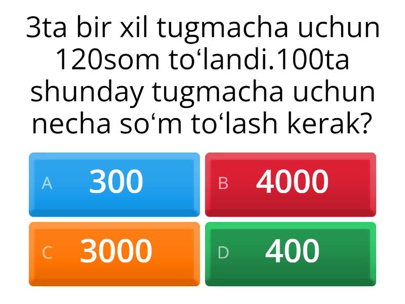matematika - Quiz