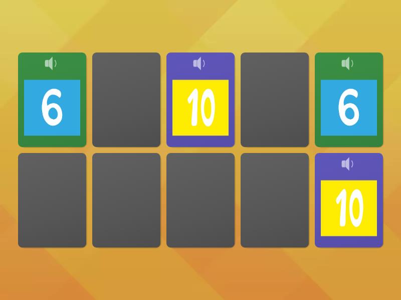 Numbers 6 to 10 - Matching pairs