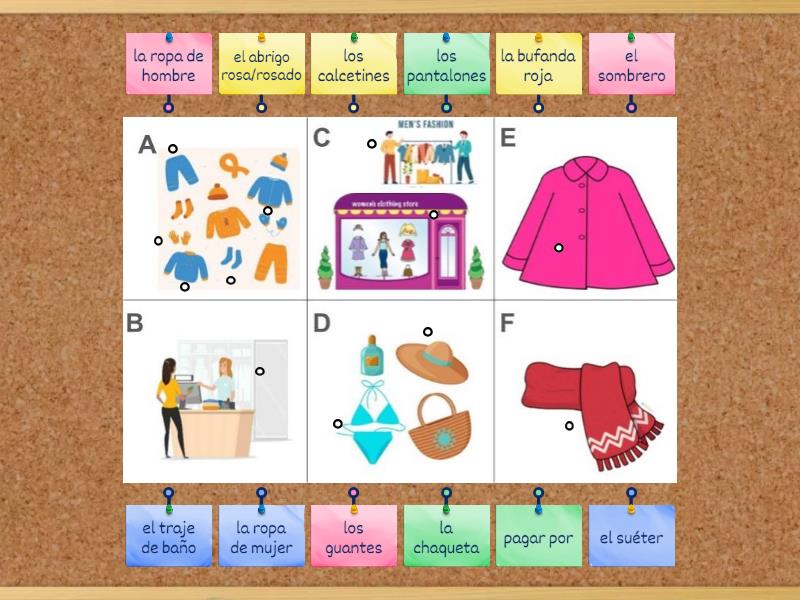 EOY S2 WordWall #2 (: La ropa) - Labelled diagram