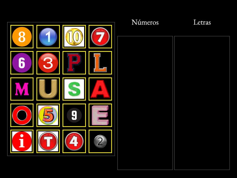 ¿Qué es letra o número? - Group sort