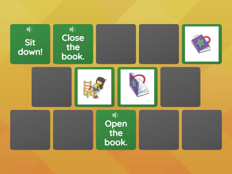 Kid's Box Starter Unit 2_Classroom language - Matching pairs