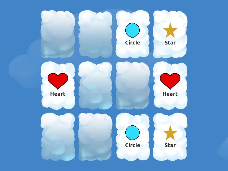 Memory game shapes - Matching pairs