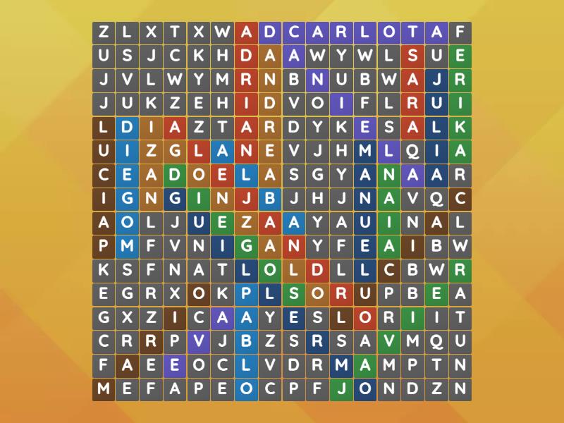 Nombres 6C - Wordsearch