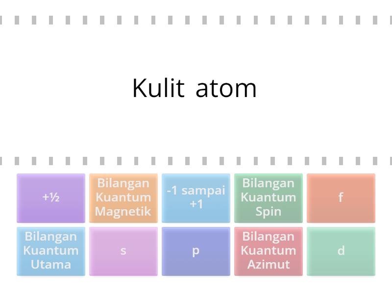 Bilangan Kuantum - Find the match