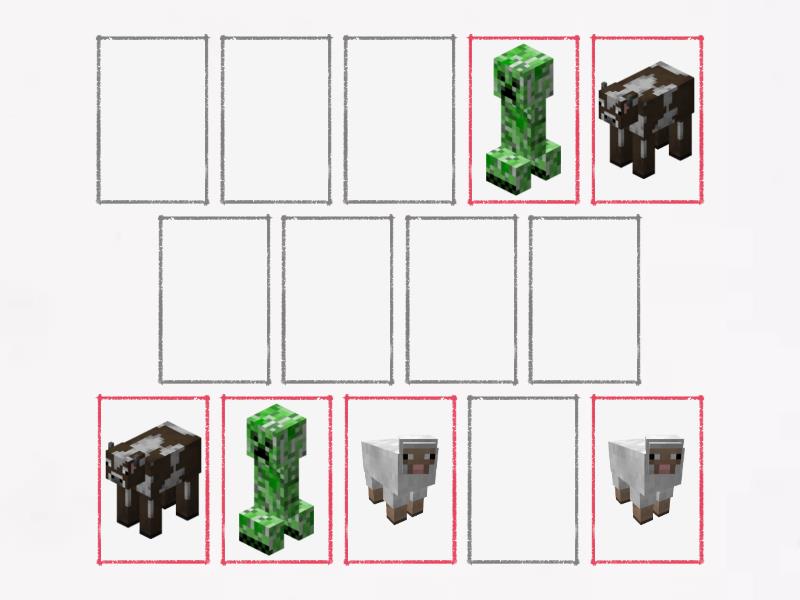 Memorice Minecraft - Matching pairs