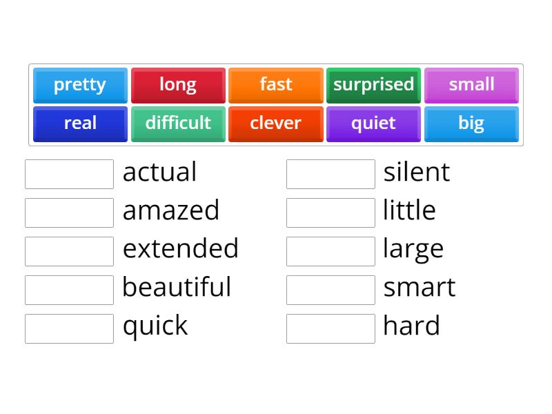Synonyms - Match up