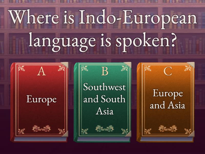 LECTURE 3. The Indo-European family of languages - Quiz