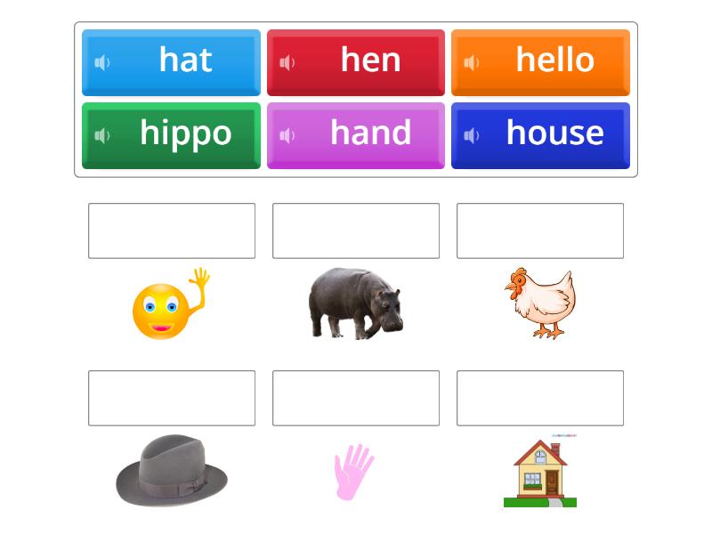 Letter Hh words - Match up