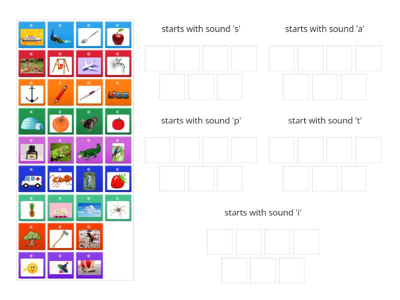 Sorting Activity s,t,i,p and a - Group sort