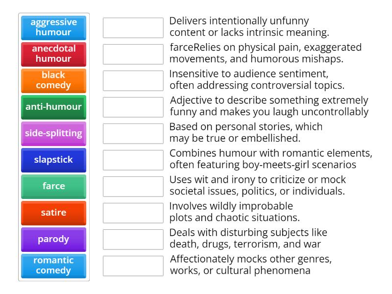 types of humour - Une las parejas