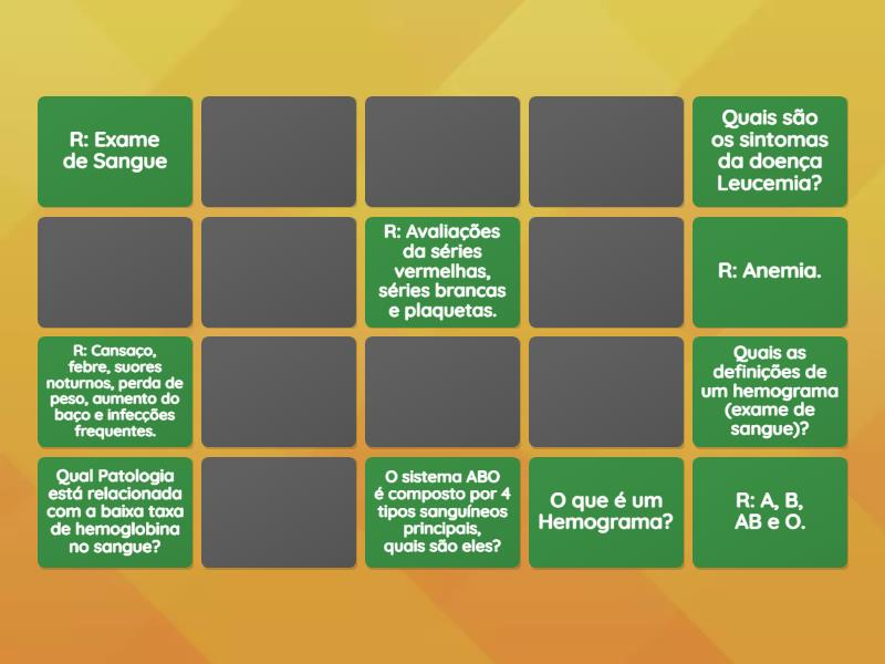 HemoQuest - Combine os pares