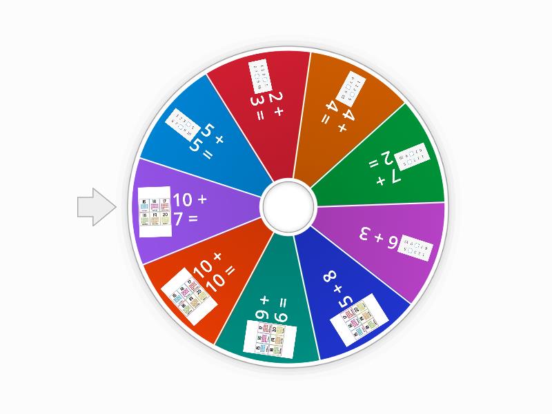adding up to 10 and 20 - Spin the wheel
