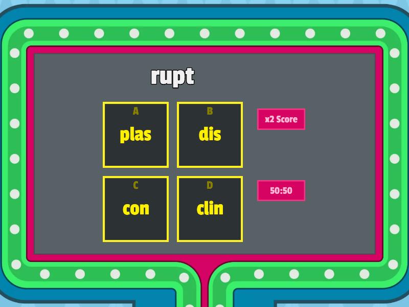 Wilson 3.2 Closed Syllables with blends - Gameshow quiz