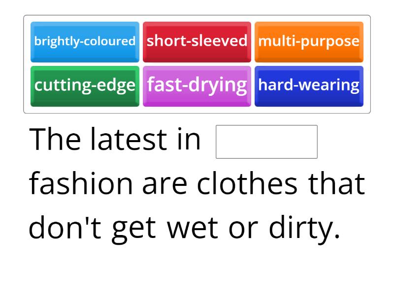 Focus 3. Word store 1E in use - Complete the sentence
