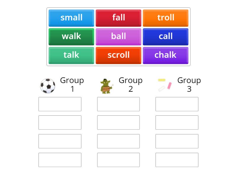 Lesson 24: all, oll, alk - Ordenar por grupo